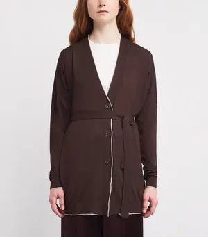 Eleventy Wool Belted Cardigan