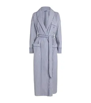 Polo Ralph Lauren Cotton Stripe Robe - Navy