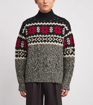Polo Ralph Lauren Wool Snowflake Rollneck Sweater - Grey