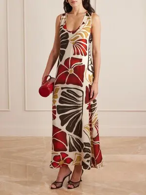 SIR THE LABEL Julietta Printed Twill Maxi Dress