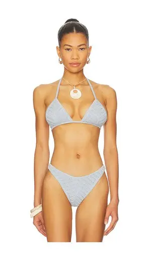 Devon Windsor Lucinda Triangle Bikini Top - Azure