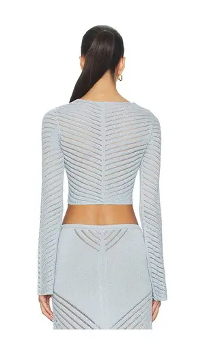 Devon Windsor Raya Metallic Top - Azure