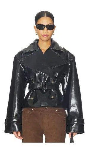 Double Breasted Faux Leather Jackets