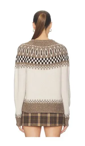 Lna Tali Fair Isle Sweater