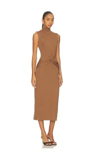 Astr The Label Riana Midi Dress - Chestnut
