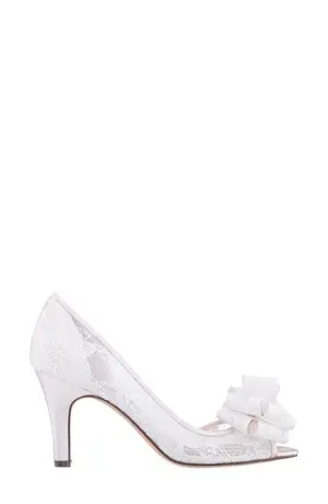 Nina Floyda Lace Peep Toe Pumps