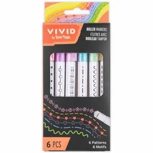 BREA REESE Vivid Roller Pattern Markers Set Of 6