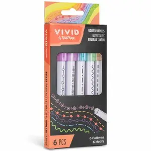 BREA REESE Vivid Roller Pattern Markers Set Of 6