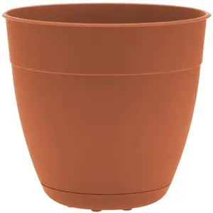 BLOEM 12 Inch Dayton Planter With Saucer Tray - Brown