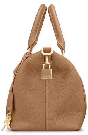 MAISON DE SABRE Small Leather Weekender - Sandstone Brown