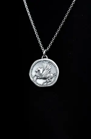 DOWER & HALL Pegasus Talisman Necklace - Sterling Silver