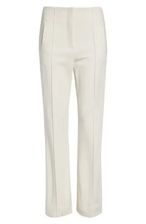 Veronica Beard Kean Pintuck Pleat Crop Pants - Dove