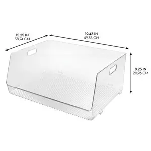 IDESIGN Stackable Open-front Bin Set Of 4