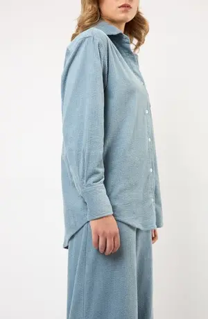 VIENS AVEC MOI The Odyssey Relaxed Button-up Corduroy Shirt