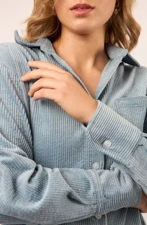 VIENS AVEC MOI The Odyssey Relaxed Button-up Corduroy Shirt