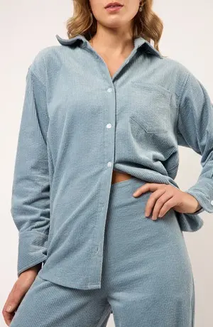 VIENS AVEC MOI The Odyssey Relaxed Button-up Corduroy Shirt