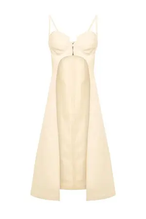 JENDUE Davidson Body Dress - Ecru