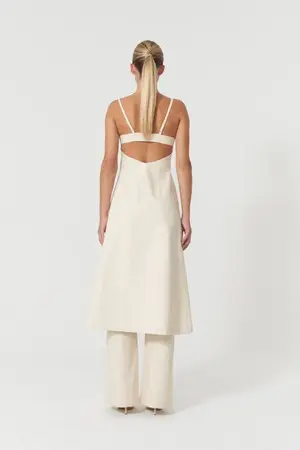 JENDUE Davidson Body Dress - Ecru