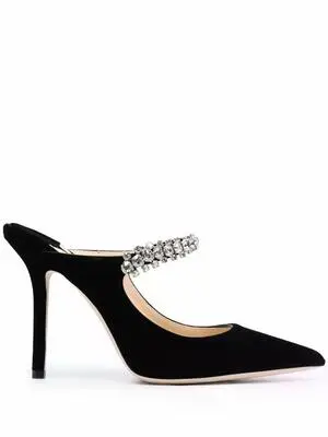 JIMMY CHOO Bing Pointed Mules - Black