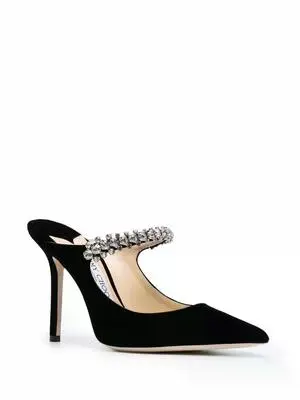 JIMMY CHOO Bing Pointed Mules - Black