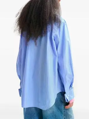 Essentiel Antwerp Striped Button-down Shirt With Ribbon Detailing