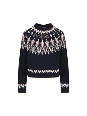 Loewe Wool-Blend Fair Isle Sweater - Multicolour