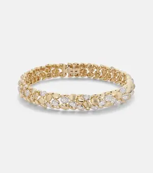 RAINBOW K Blossom Small Bracelet With Diamonds - Gold