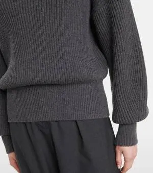 JOSEPH Ribbed-knit Wool-blend Polo Sweater