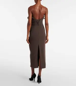 Magda Butrym Draped Wool-blend Cocktail Dress