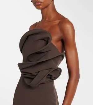 Magda Butrym Draped Wool-blend Cocktail Dress