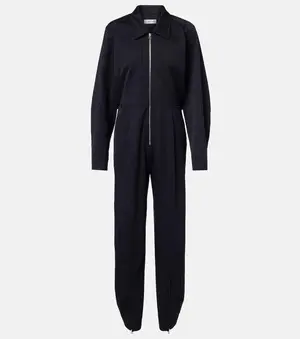 Victoria Beckham Wool-blend Jumpsuit - Blue