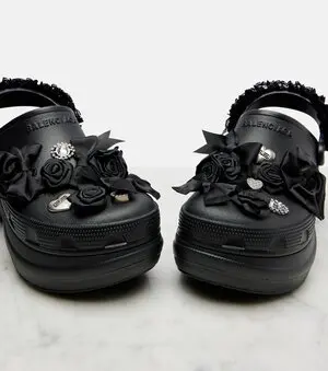 Balenciaga X Crocs Jibbitz Platform Mules - Black
