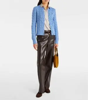 Polo Ralph Lauren Cable-knit Cotton Cardigan - Blue