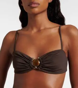 Christopher Esber Embellished Ring-detail Bikini Top