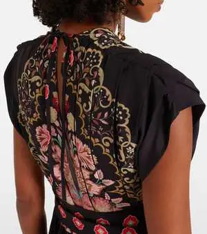 La DoubleJ Accordion Printed Plissé Maxi Dress - Multicoloured