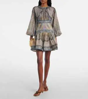 Zimmermann Wanderlust Cotton And Silk-blend Minidress