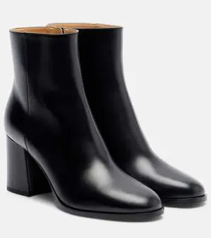 Valentino Garavani Vlogo Leather Ankle Boots