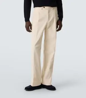 SAMAN AMEL Cotton Straight Leg Pants