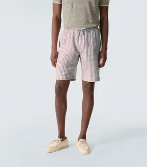 Fedeli Alfa Striped Bermuda Shorts - Beige