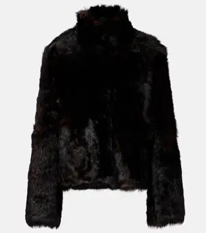 TOTEME Silky Shearling Jacket - Brown