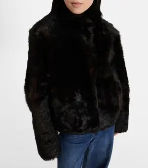 TOTEME Silky Shearling Jacket - Brown
