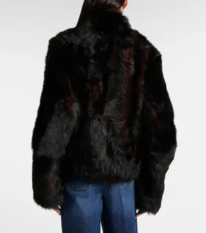 TOTEME Silky Shearling Jacket - Brown