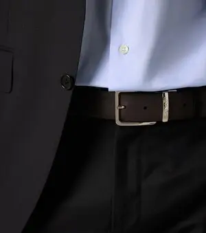 Canali Leather Belt With Silver-tone Hardware