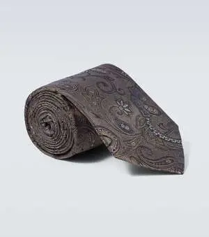 Canali Silk Neck Tie - Brown