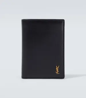 Saint Laurent Cassandre Leather Bifold Wallet - Black