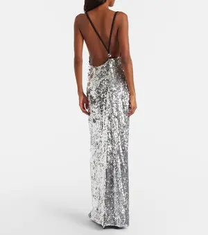 Coperni Draped Sequined Gown