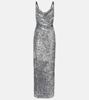 Coperni Draped Sequined Gown