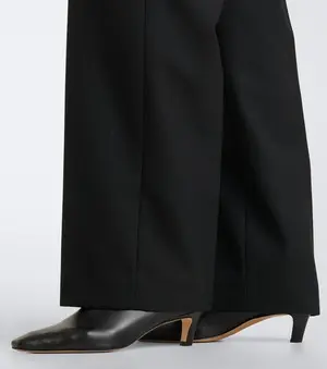 TOTEME Leather Ankle Boots - Black
