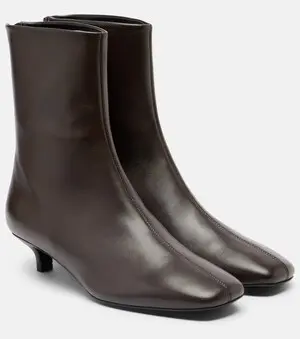 TOTEME Toteme Leather Ankle Boots Brown