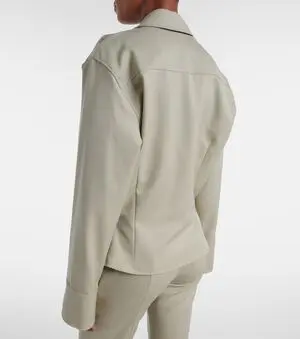 Attico Draped Wool Shirt